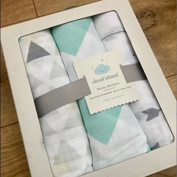 cloud island | Bedding | Cloud Island Set Of Cotton Muslin Baby Blanket Nwt | Poshmark